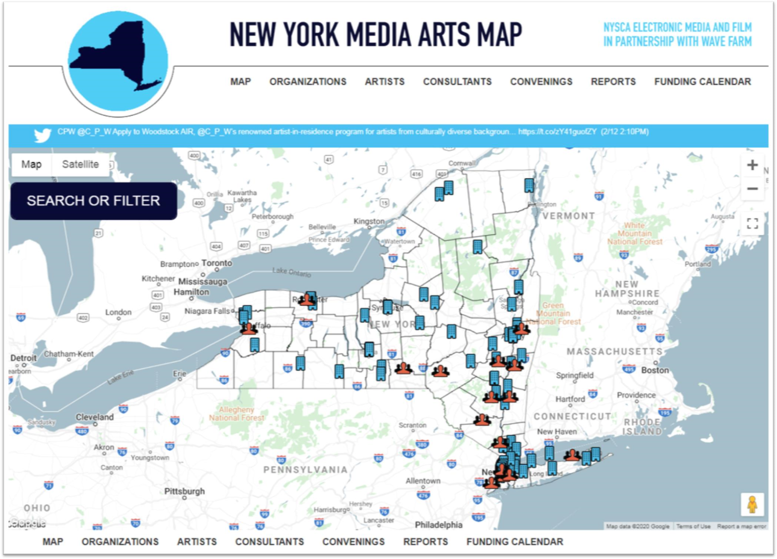 The Definitive Map for New York State Media Arts | eSpatially New York